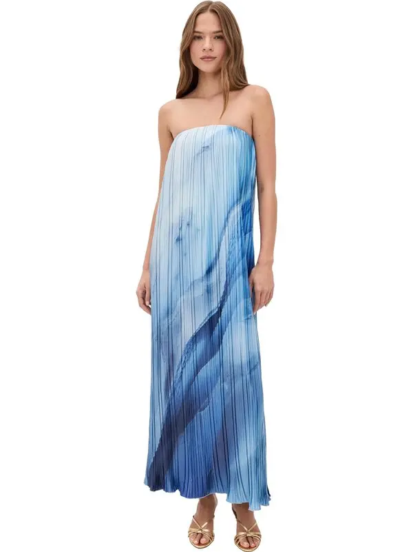 4TH & RECKLESS Finley Strapless Maxi Dress - Blue