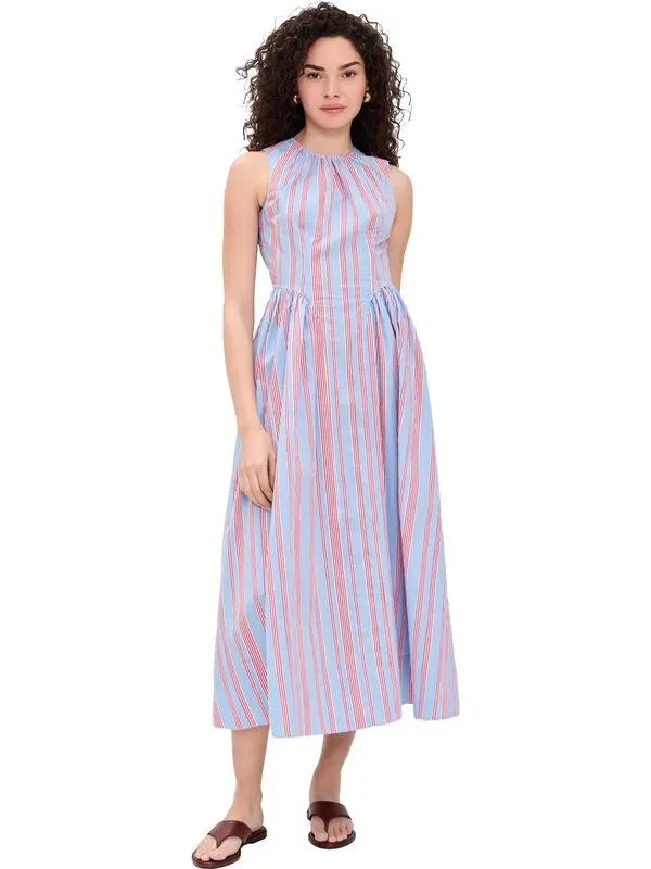Hunter Bell Nantucket Stripe Poplin Dress - Seaside Stripe