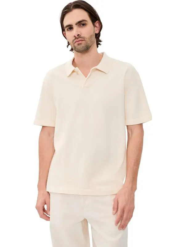 Madewell Cotton Short Sleeve Polo - Parchment
