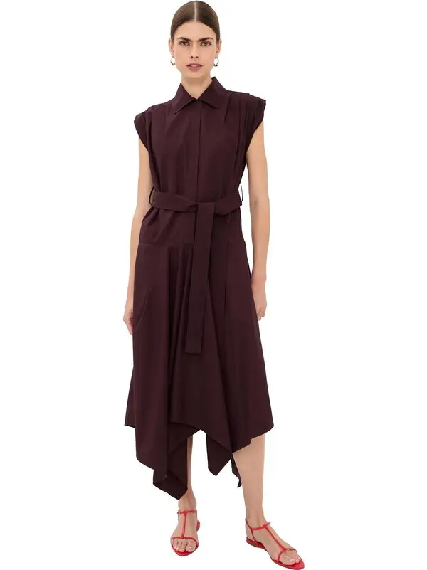 Proenza Schouler Adinna Midi Shirtdress - Aubergine