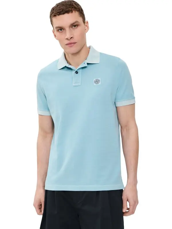 Stone Island Garment Dye Polo - Dust Blue