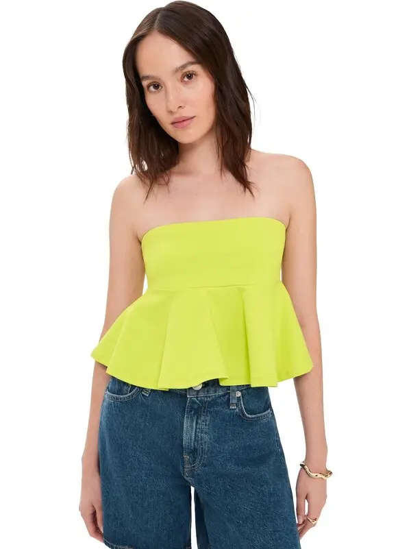 Susana Monaco Tube Flare Top - Chartreuse