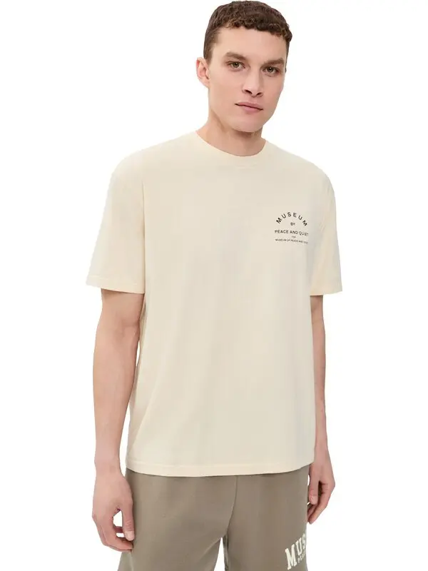 MUSEUM OF PEACE & QUIET Museum Pq T-shirt - Bone