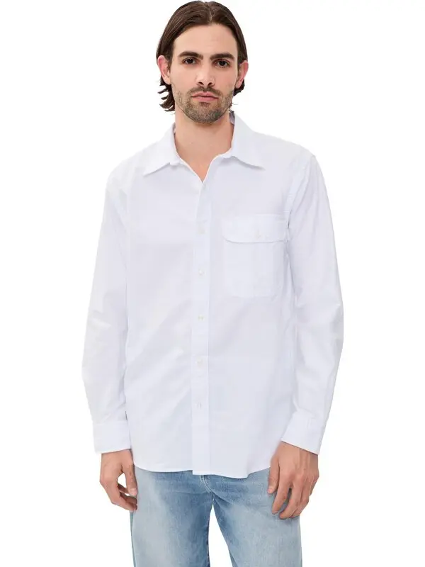 Madewell Long Sleeve Cotton Oxford Shirt - White