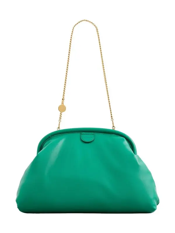 Stella McCartney Falabella Padded Soft Clutch - Bright Green