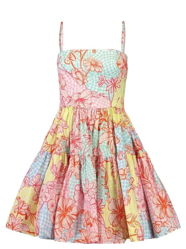 MARY KATRANTZOU Margot Floral-print Mini Dress - Multicolour