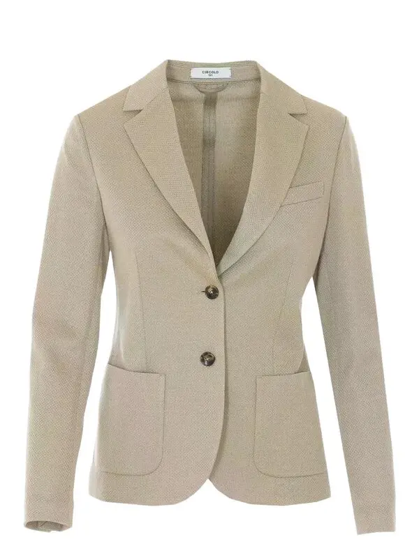 CIRCOLO 1901 Single-breasted Patch-pocket Jacket - Neutrals