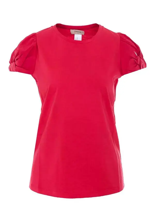 TWINSET Embroidered Logo T-shirt - Red
