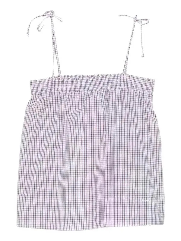A.p.c. Checked Top - White