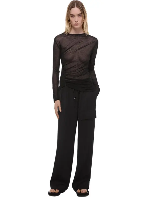 Helmut Lang Seamed Wind Top - Black