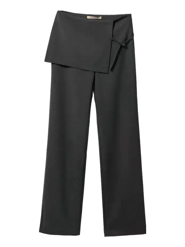 Paloma Wool Archive Wrap-panel Straight-leg Trousers - Grey