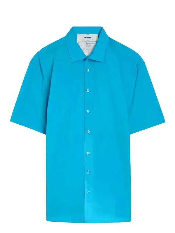 BETTTER Cut-out Short-sleeve Shirt - Blue