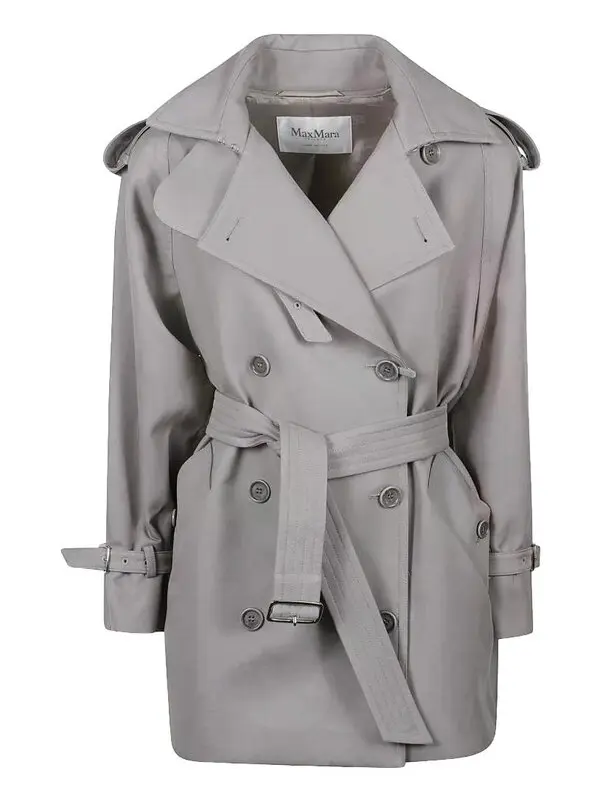Max Mara Double-breasted Belted Coat - Grey