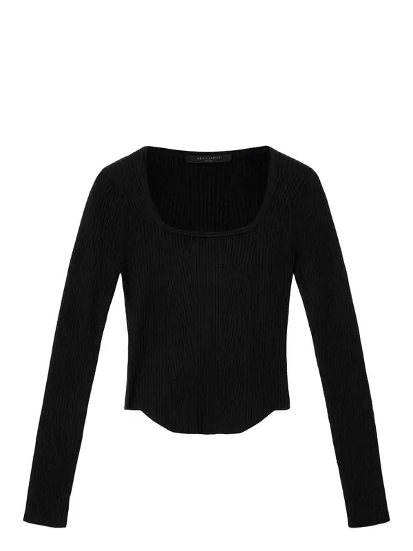 ALLSAINTS Hally Rib-knit Top - Black
