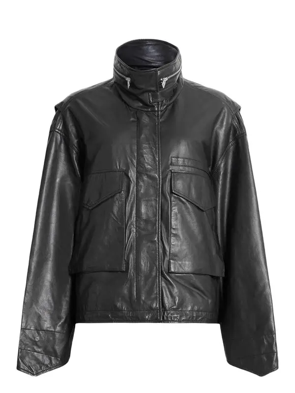 ALLSAINTS Clay Leather Jacket - Black
