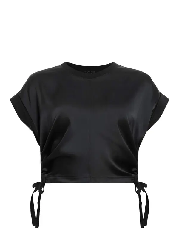 ALLSAINTS Satin Mira T-shirt - Black