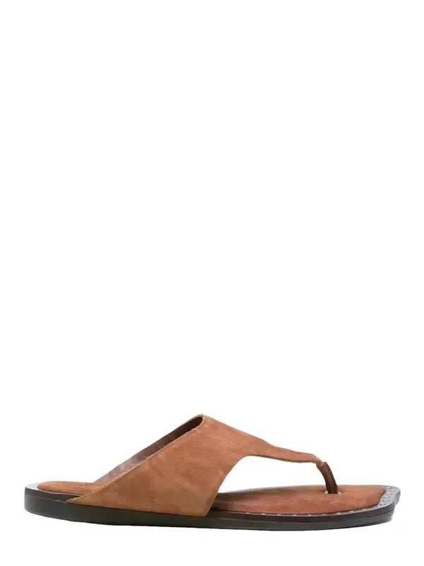 Ash Stud-embellished Thong Sandals - Brown