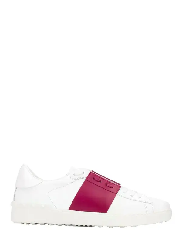 Valentino Garavani Striped Lace-up Sneakers - White