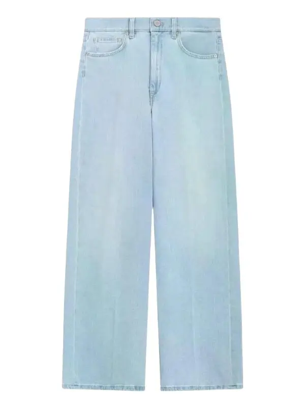 PT TORINO Kendal Pressed-crease Wide-leg Jeans - Blue