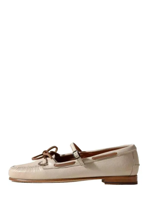 Hereu Lorea Mary Jane Loafers - Neutrals
