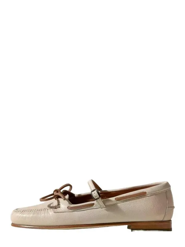 Hereu Lorea Mary Jane Loafers - Neutrals