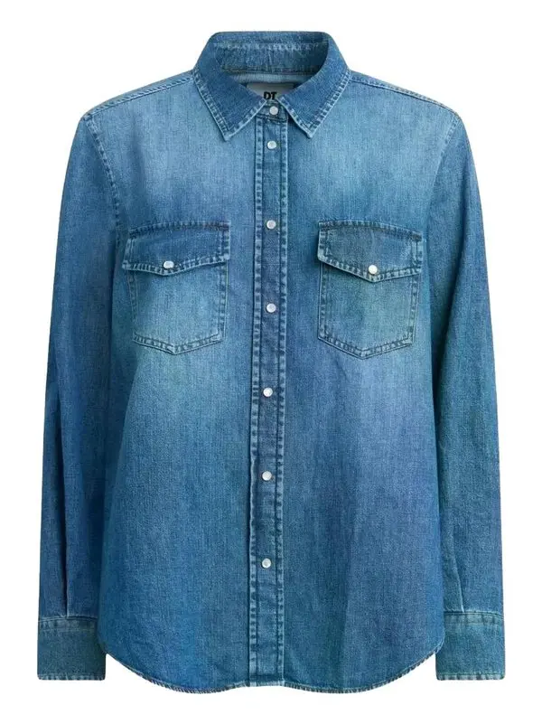 PT TORINO Washed Denim Shirt - Blue