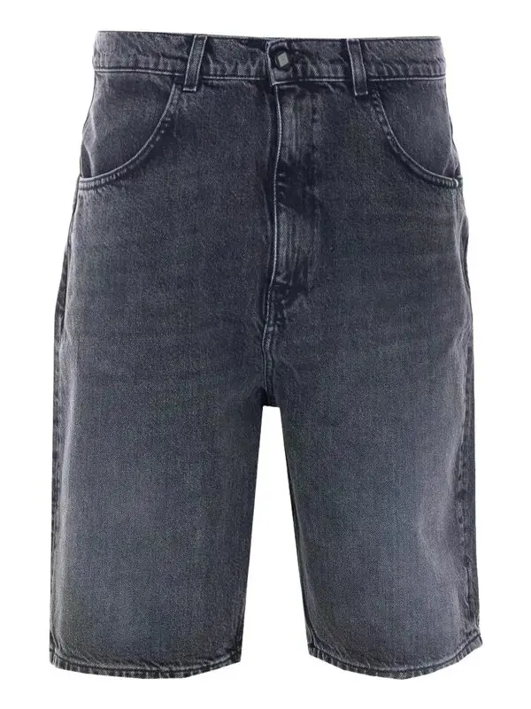 AMISH Denim Wide Leg Shorts - Grey