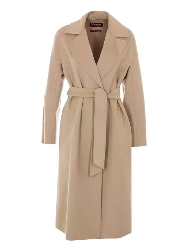 Max Mara Belted Notched-lapel Coat - Neutrals