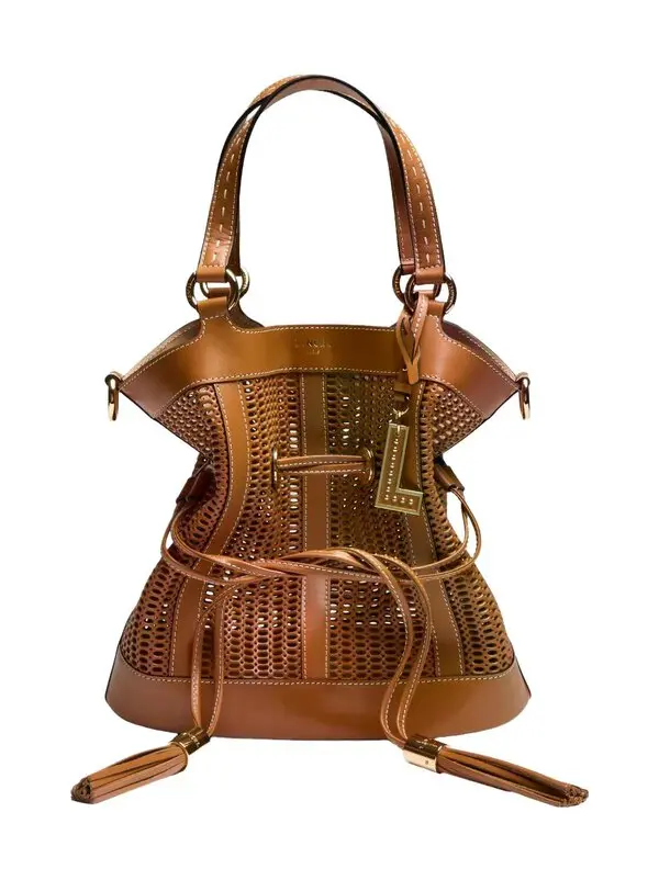 LANCEL Premier Flirt Perforated Bucket Bag - Brown