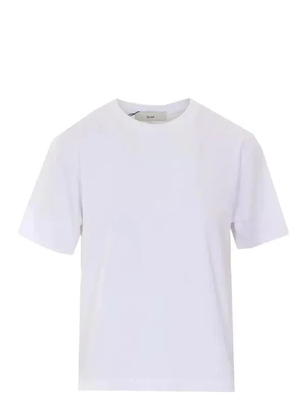 DUNST Logo-embroidered Loose-fit T-shirt - White