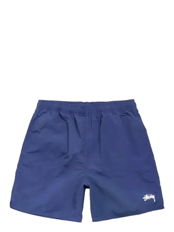 StÜssy Logo-print Swim Shorts - Blue