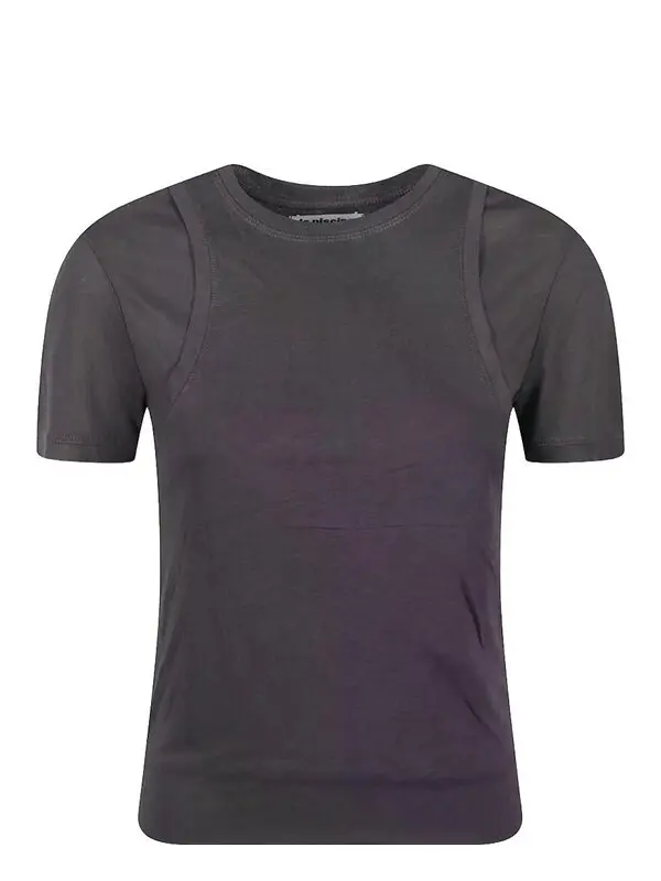 LA PISCINE Layered T-shirt - Grey