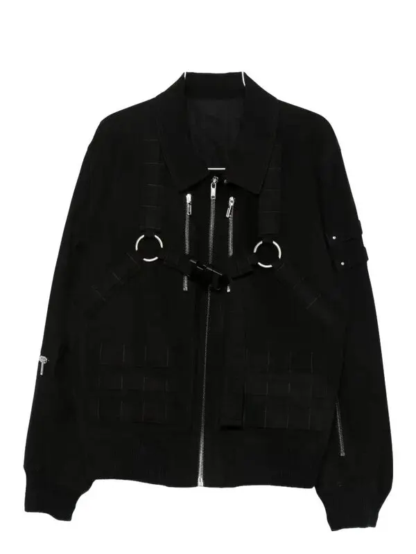 Rick Owens Harness-embellishment Zip-up Jacket - Black