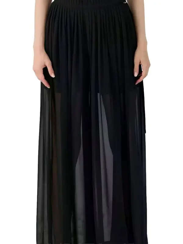 ELEH Pleated Palazzo Pants - Black