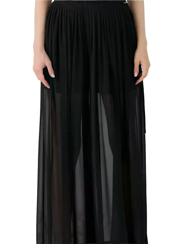 ELEH Pleated Palazzo Pants - Black