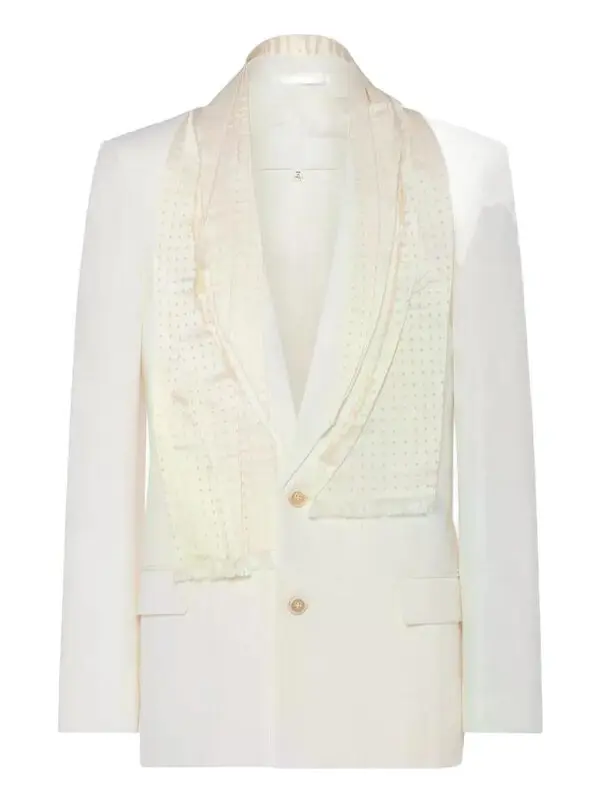 MAISON MARGIELA Scarf Blazer - White