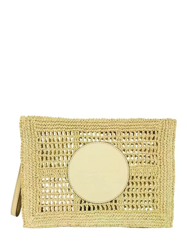 Tory Burch Ella Hand-crocheted Pouch - Neutrals