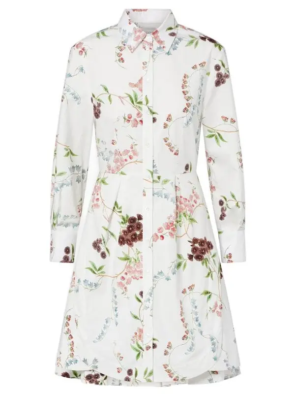 Erdem Floral Cotton Poplin Shirt Dress - Multicoloured