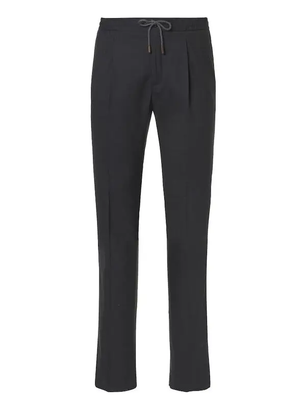 SLOWEAR Virgin Wool Tapered Trousers - Grey