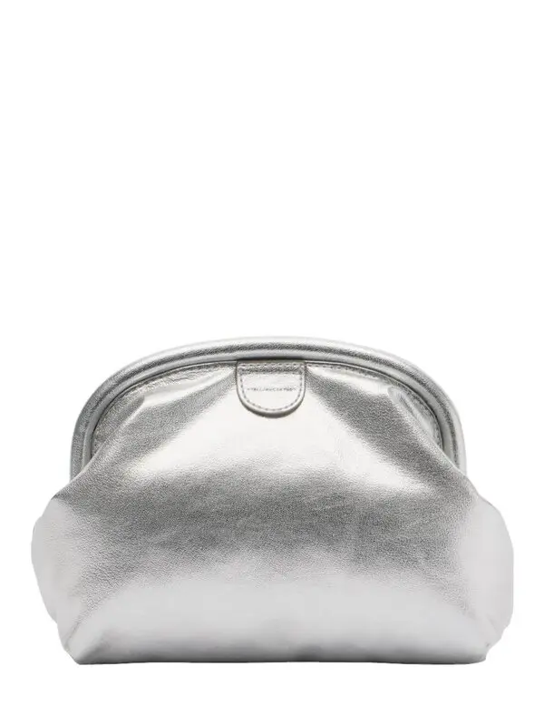 Stella McCartney Falabella Padded Metallic Clutch - Silver