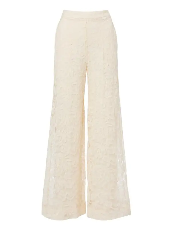 Zimmermann Carousel Lace Wide-leg Pants - White