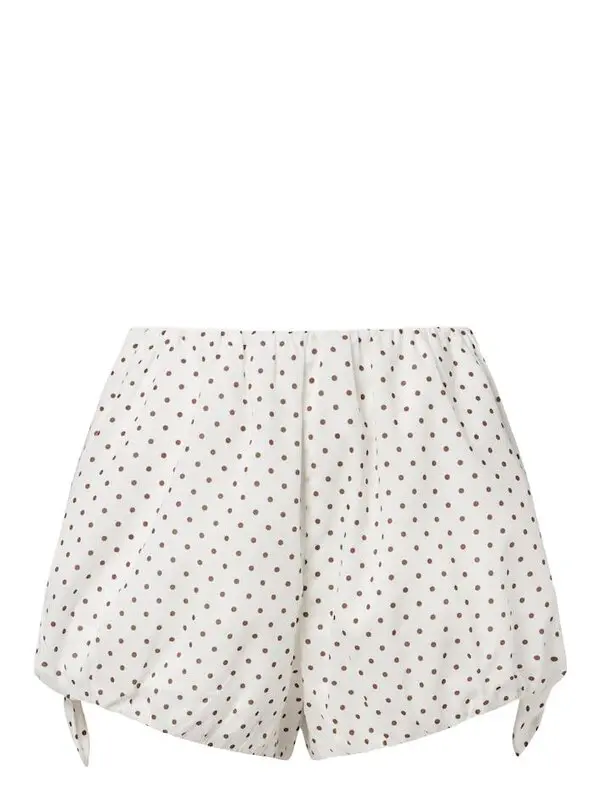 Posse Rosie Polka-dot Shorts - White