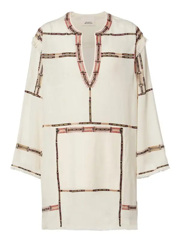 Isabel Marant Freya Silk Minidress - White