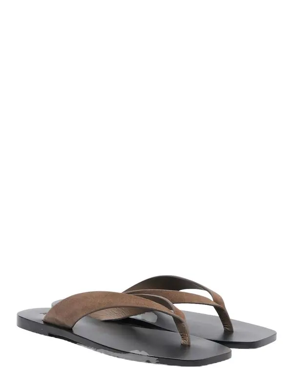 A.emery Kinto Suede Thong Sandals - Beige