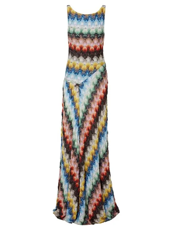 Missoni Open-back Lamé Maxi Dress - Multicoloured