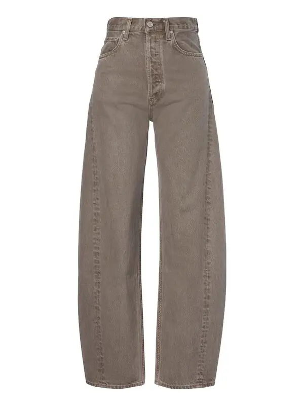 AGOLDE Luna Barrel-leg Jeans In Cedar - Grey