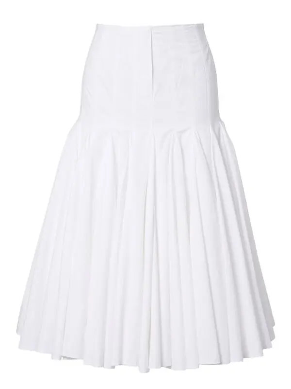 Jacquemus Agave Cotton Poplin Midi Skirt - White
