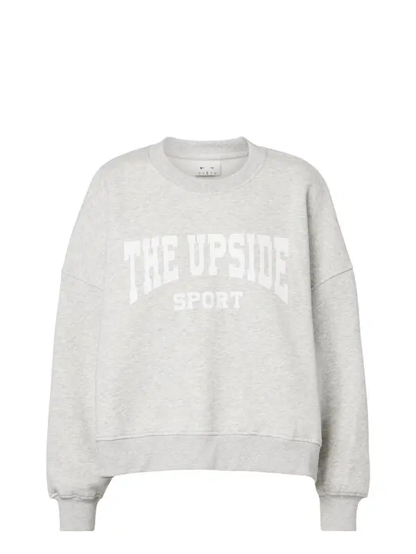 The Upside Paloma Oversized Cotton-blend Jersey Sweatshirt - Grey