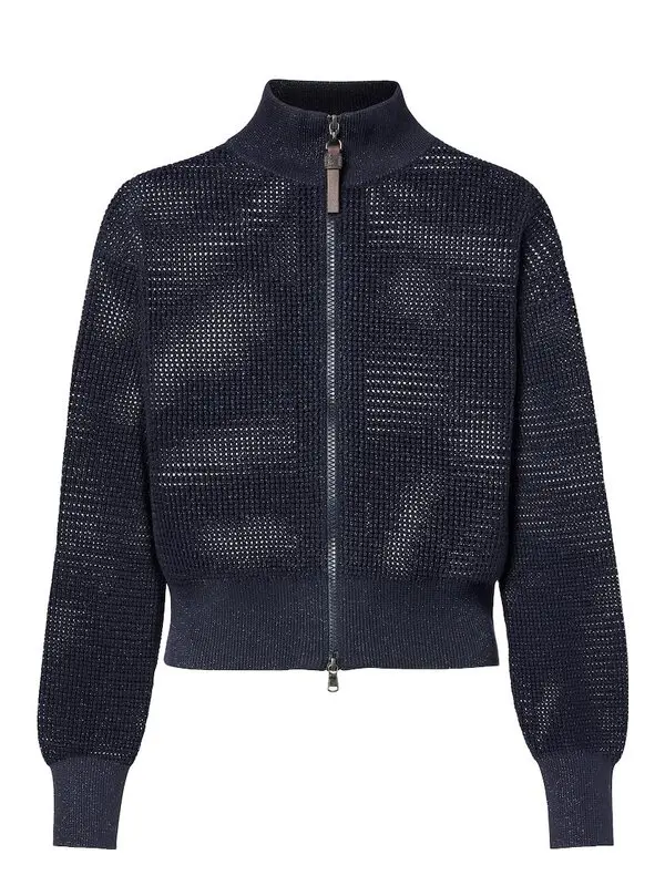 Brunello Cucinelli Cotton-blend Cardigan - Blue