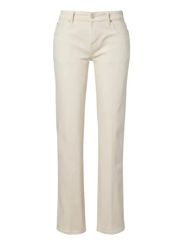 7 For All Mankind Calie Straight Leg Jeans - Beige